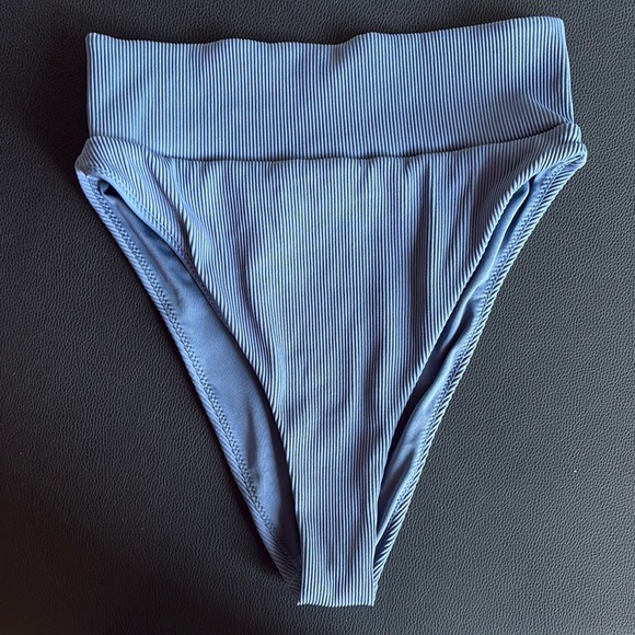 aerie | Swim | Aerie Sp High Cut Cheeky Periwinkle Light Blue Ribbed ...